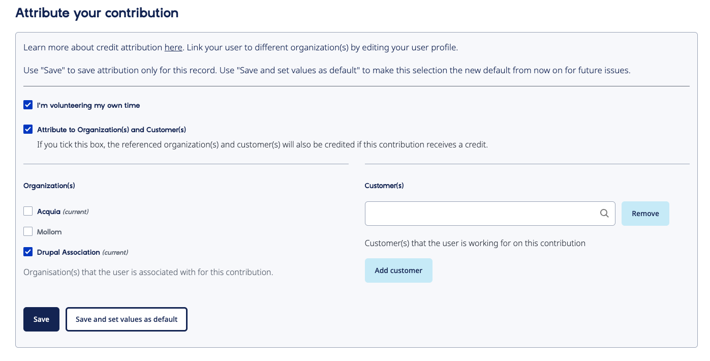The crediting page moves to the new Contribution Records system | Drupal.org